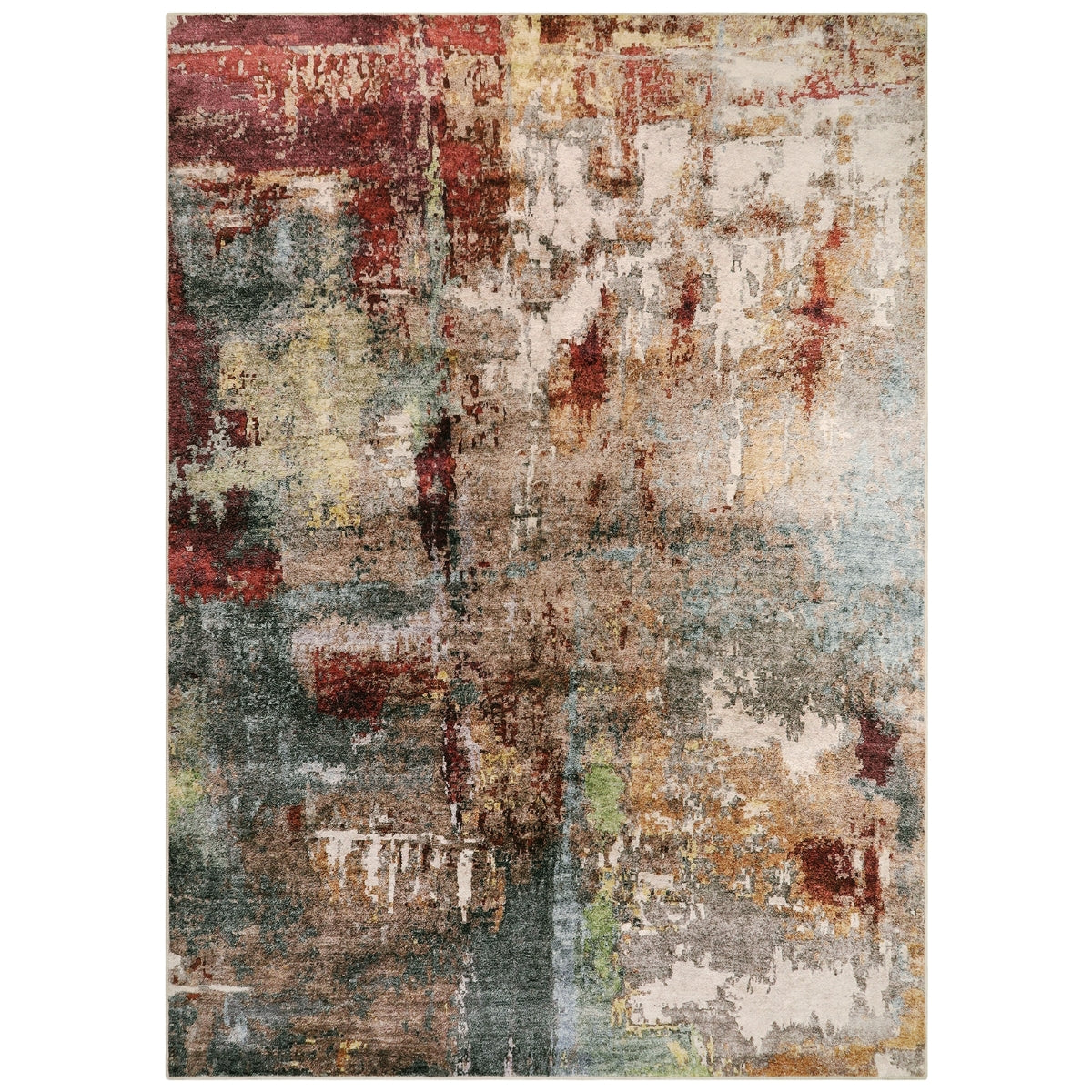 Etoile Modern Abstract Red Area Rug - Lahome